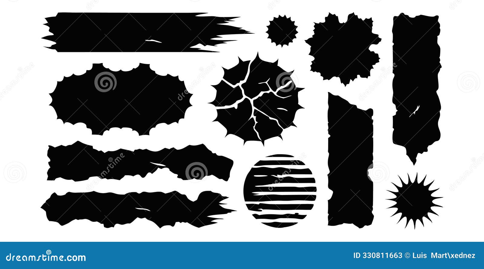 Black Grunge Texture. Torn Paper Isolated Stock Vector - Illustration ...