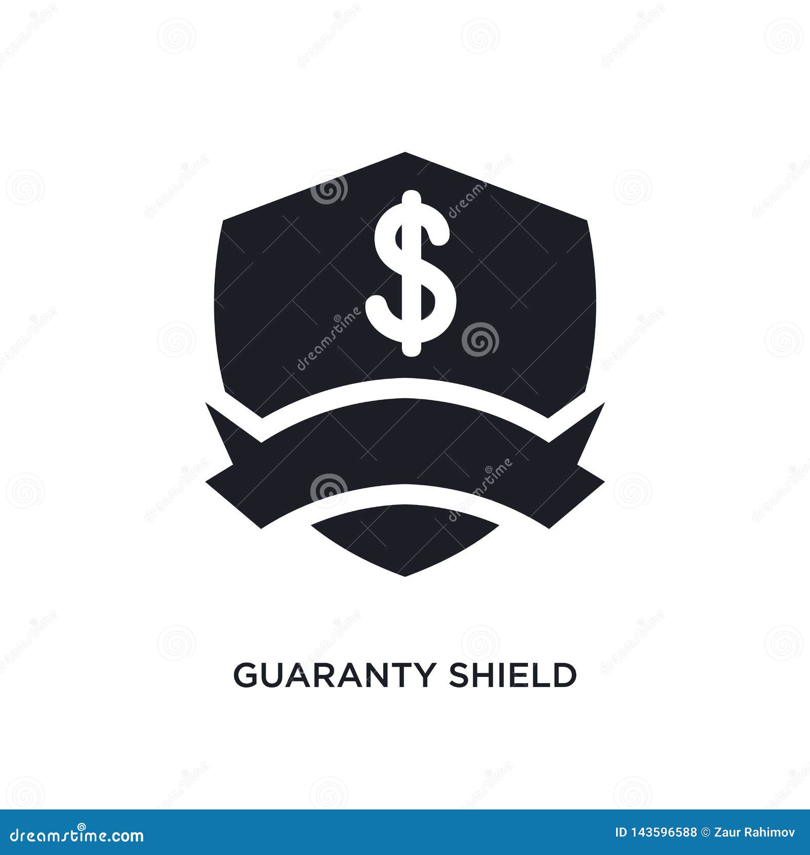Black Guaranty Shield Isolated Vector Icon. Simple Element Illustration ...