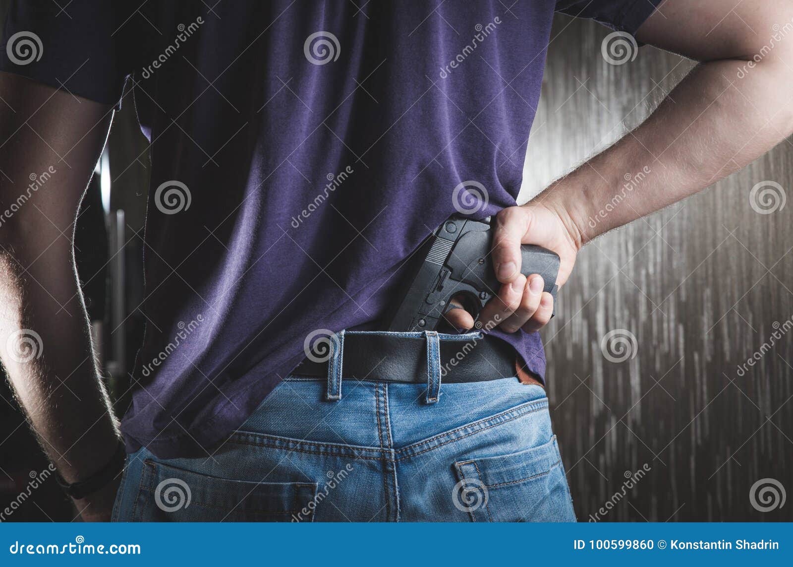 Black gun stock photo. Image of shot, arms, trigger - 100599860