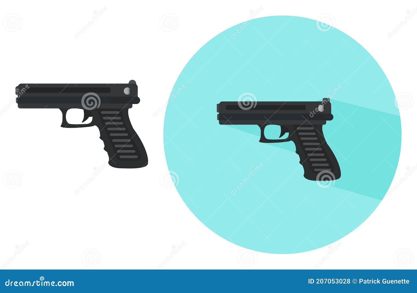 Black Gun ,illustration, Vector Stock Vector - Illustration of black ...