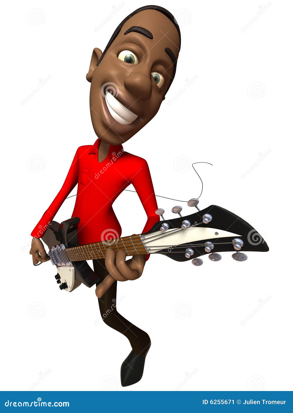 Black guy rocking stock illustration. Illustration of concert - 6255671