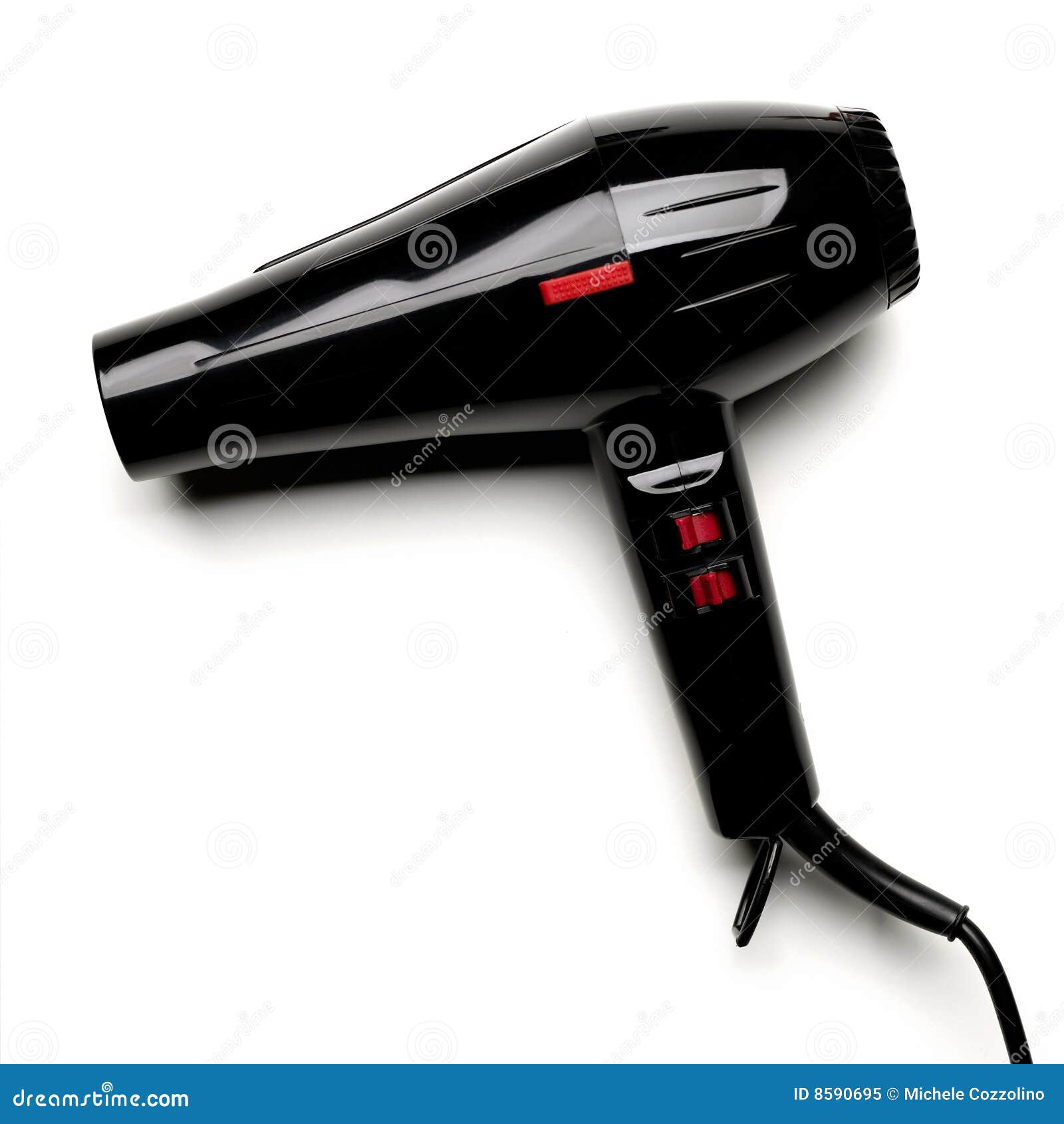 Black Hair Dryer stock image. Image of dryer, cord, dresser - 8590695