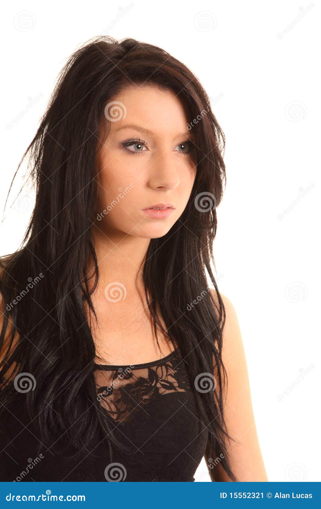 Black-Haired Beauty stock image. Image of glamorous, female - 15552321