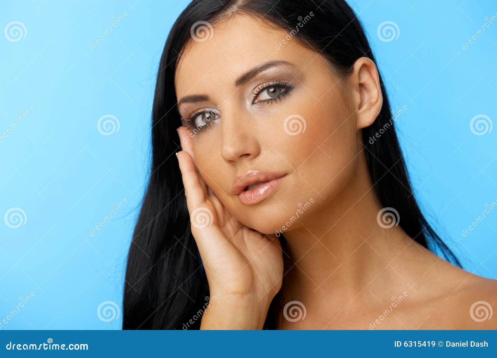 Black haired Beauty stock image. Image of sensual, healthcare - 6315419