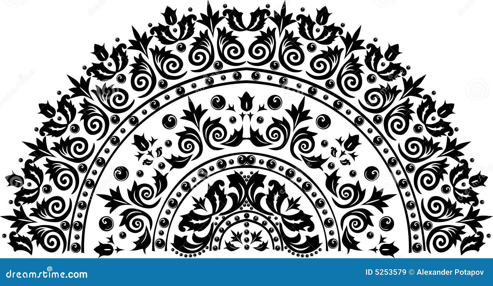 Black Half Circle Decoration Royalty Free Stock Images - Image: 5253579