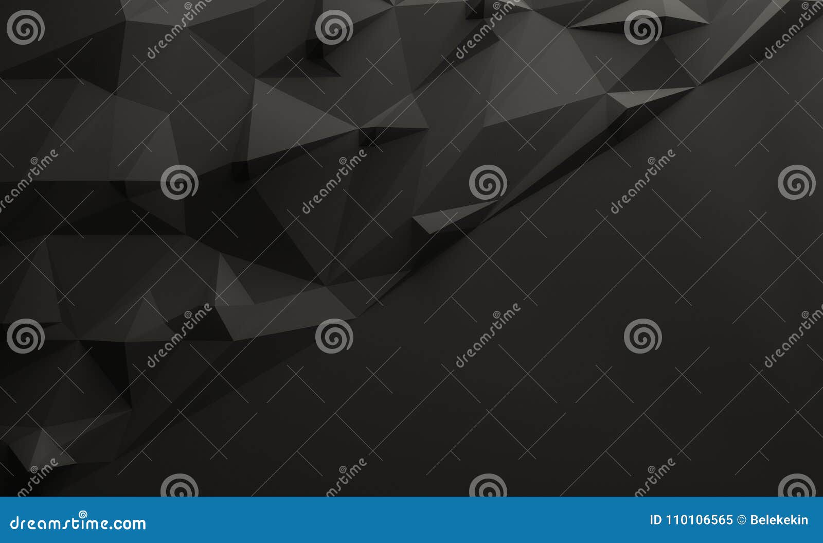 Black Half Triangular Lowpoly Background Stock Illustration ...