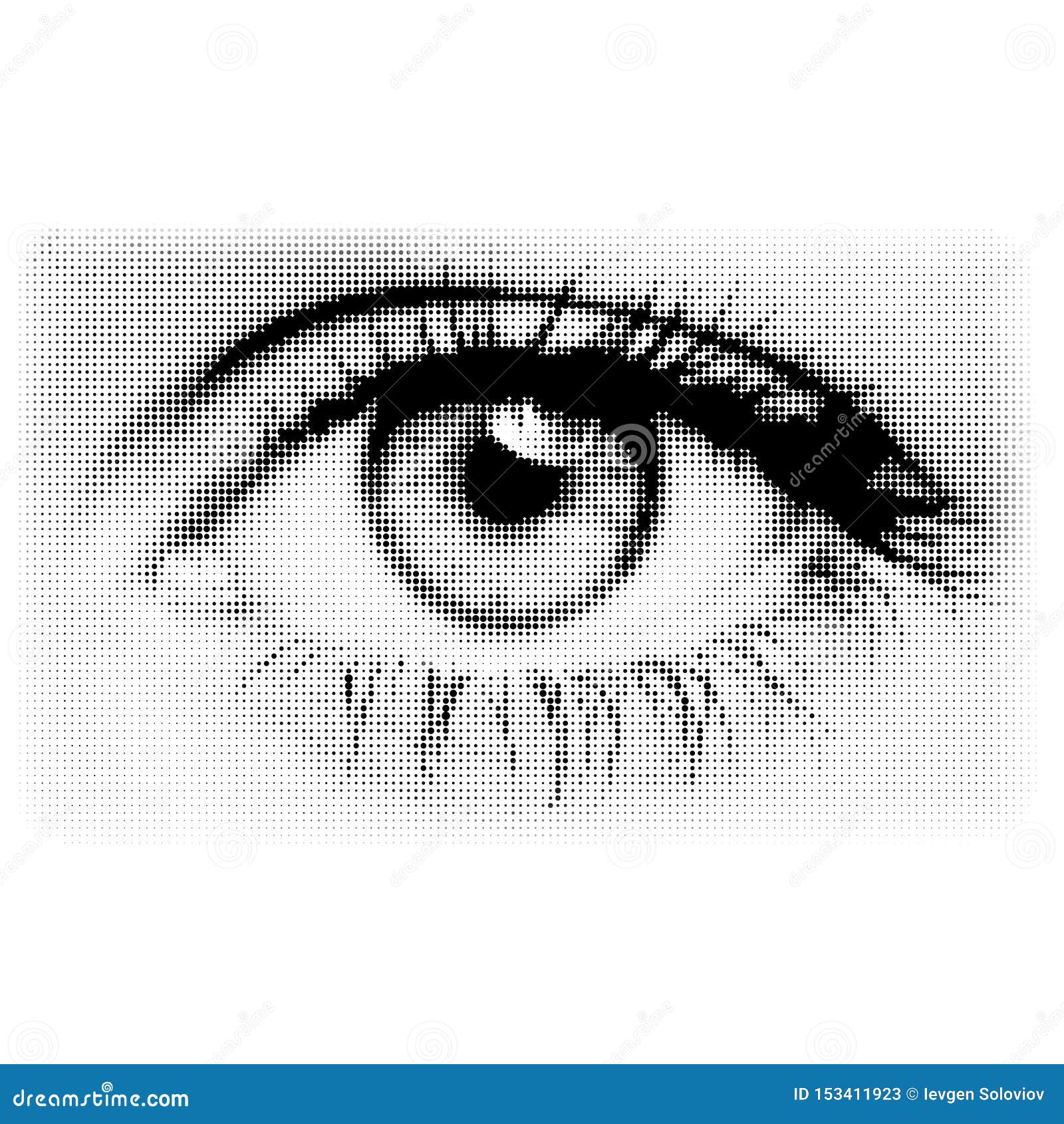 Black halftone eye stock vector. Illustration of effect - 153411923