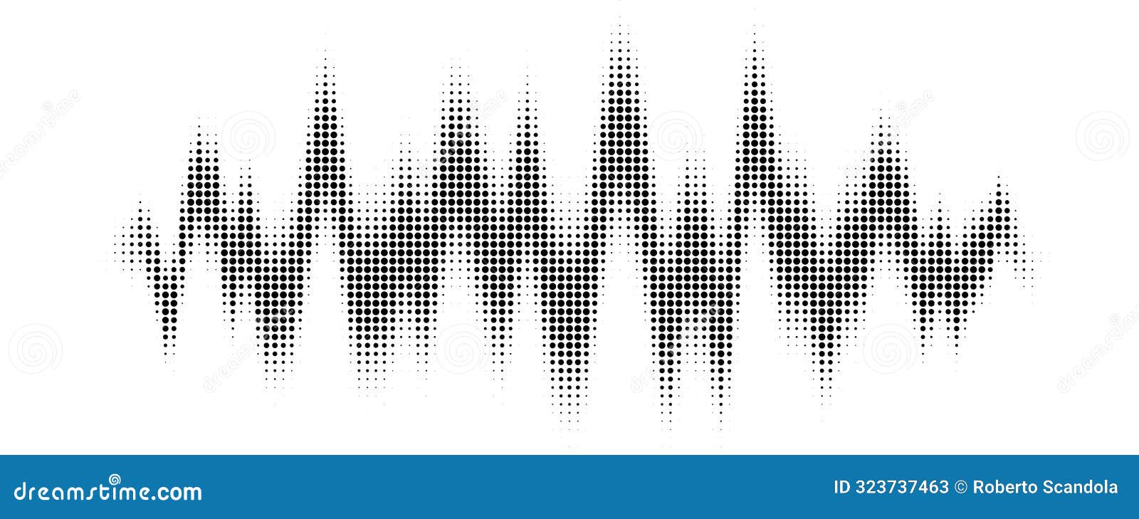 Black Halftone Pattern for Screen Blending Mode. Halftone Pattern Audio ...