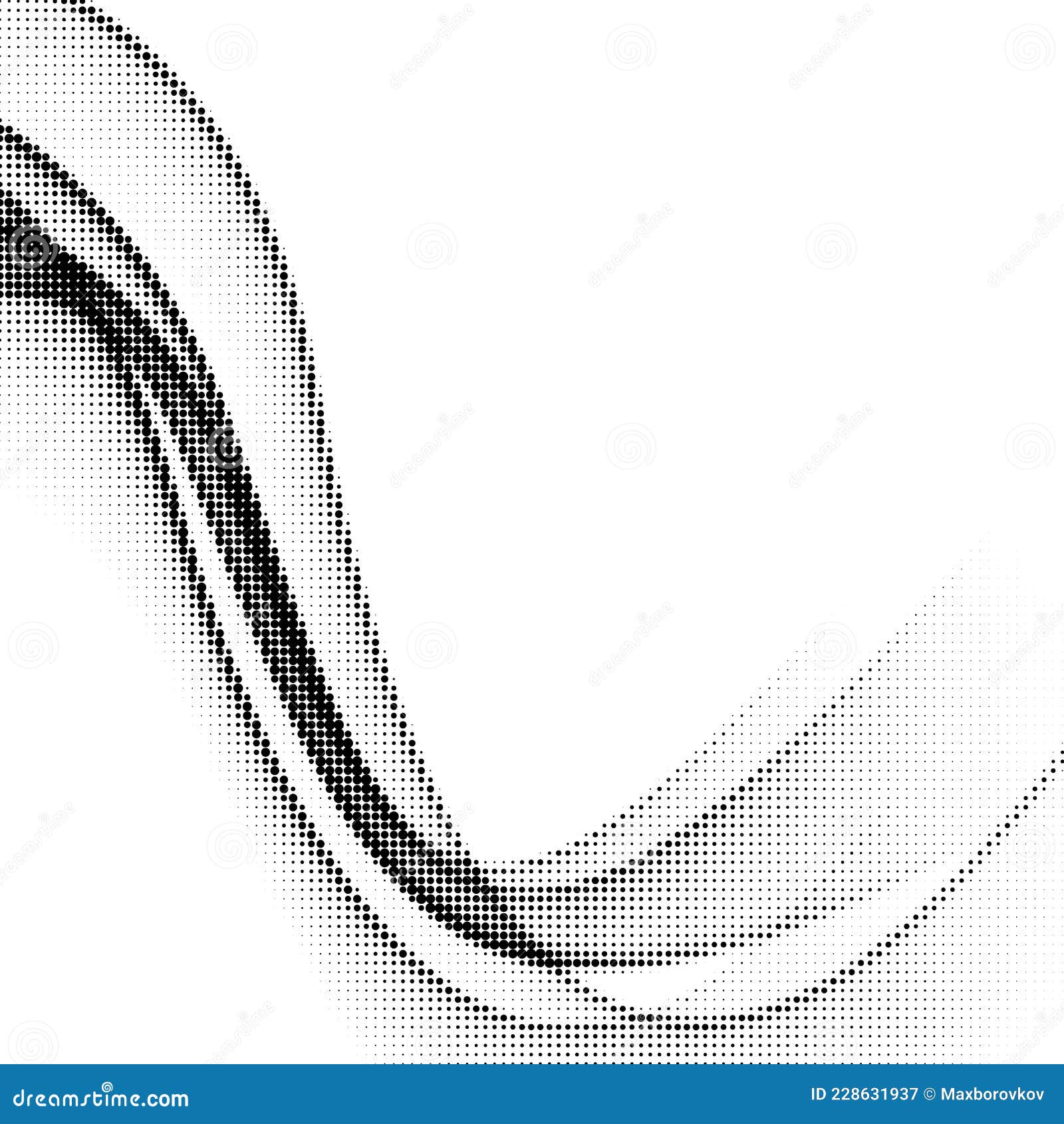 Black Halftone Wavy Dotted Lines Stock Vector - Illustration of ...