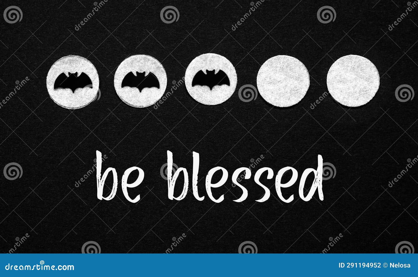 Black Halloween Background with Text Be Blessed Stock Photo - Image of ...