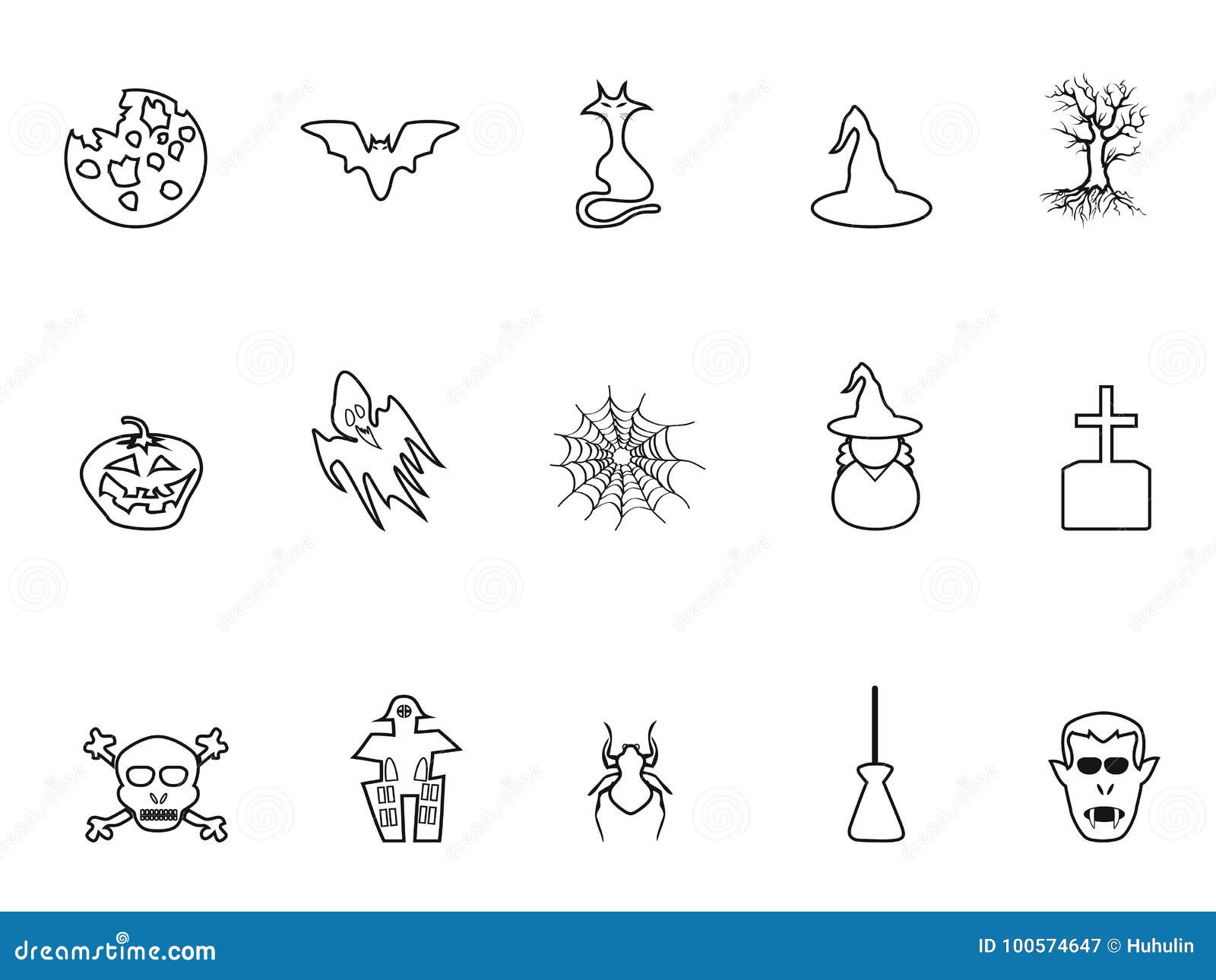 Halloween Owl Outline Black Silhouette Vector Illustration ...