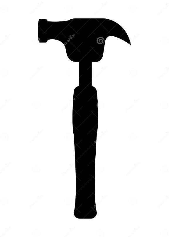 Black Hammer Tool, Vector Graphic Stock Vector - Illustration of ...