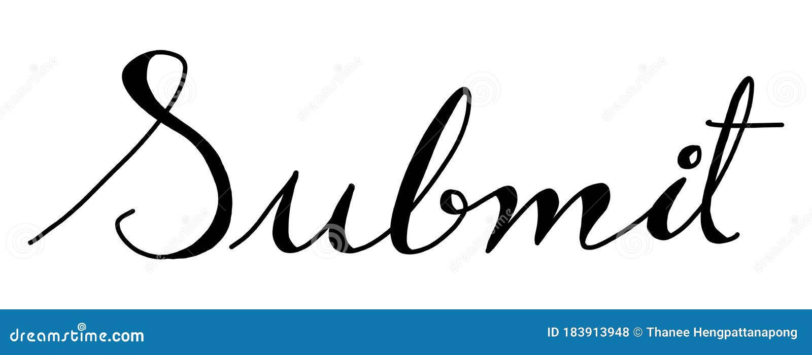 Black Handdrawing in Word Submit on White Background Stock Illustration ...
