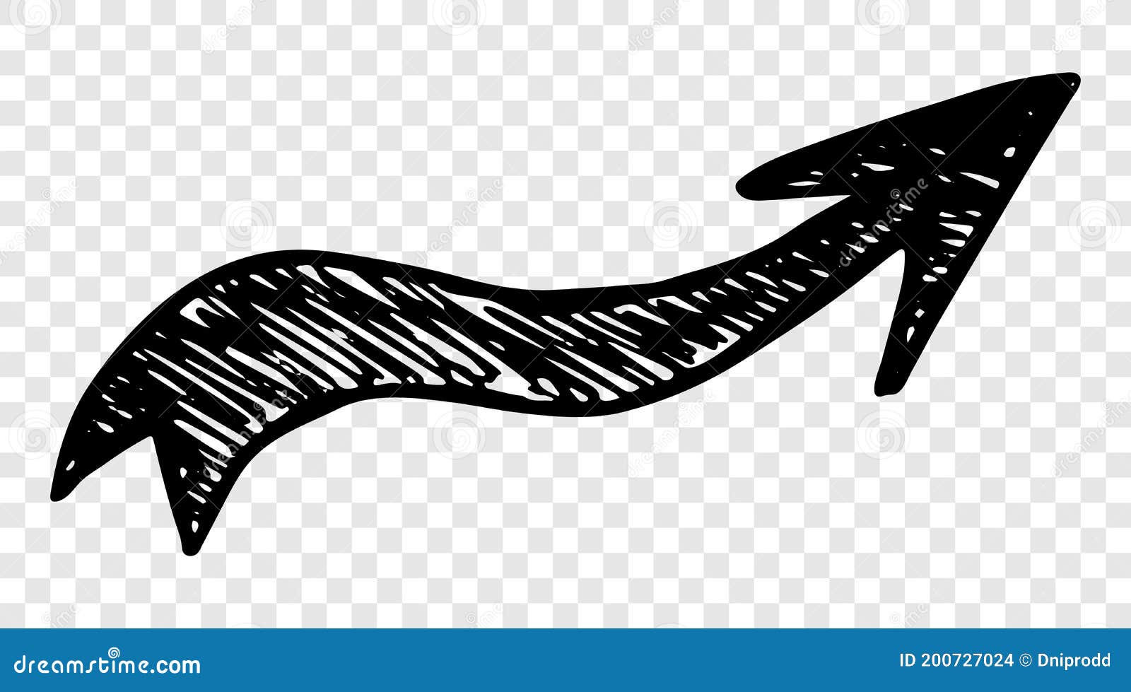 Doodle Arrow Clip Art Black And White