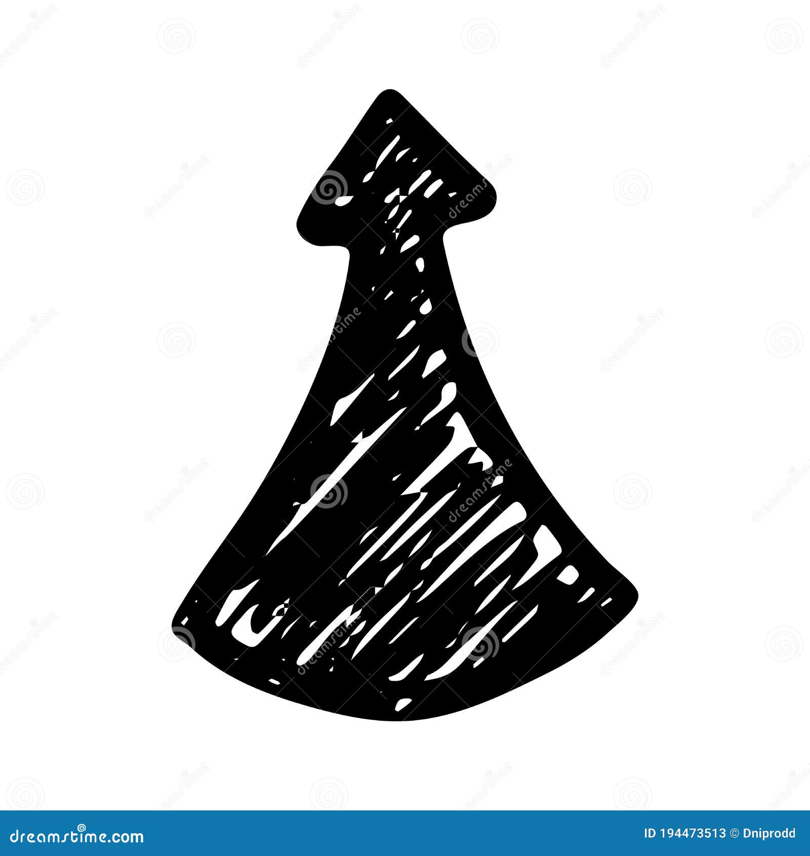 Black Hand Drawn Arrow. Sketch of Doodle Arrow Stock Vector ...