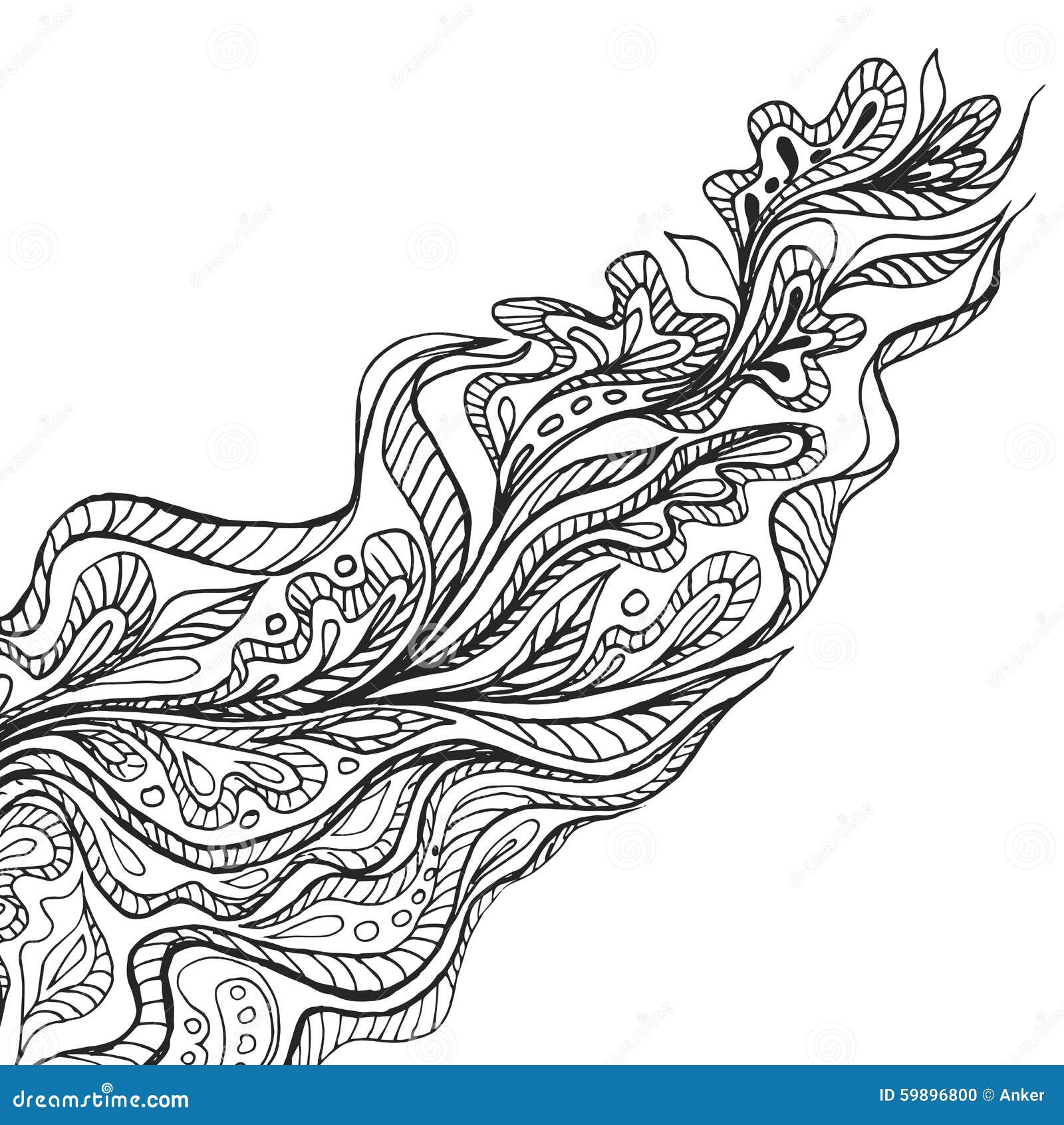 Black Hand Drawn Doodle Frame Stock Vector - Illustration of beautiful ...