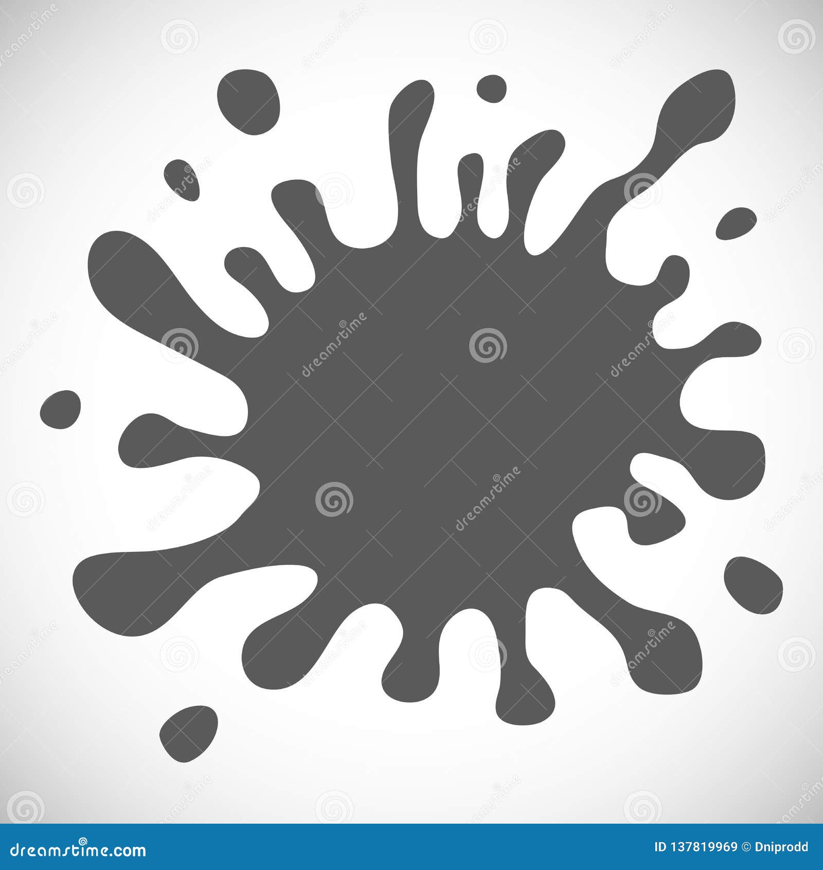 Black Hand Drawn Paint Splash Stock Vector - Illustration of silhouette ...