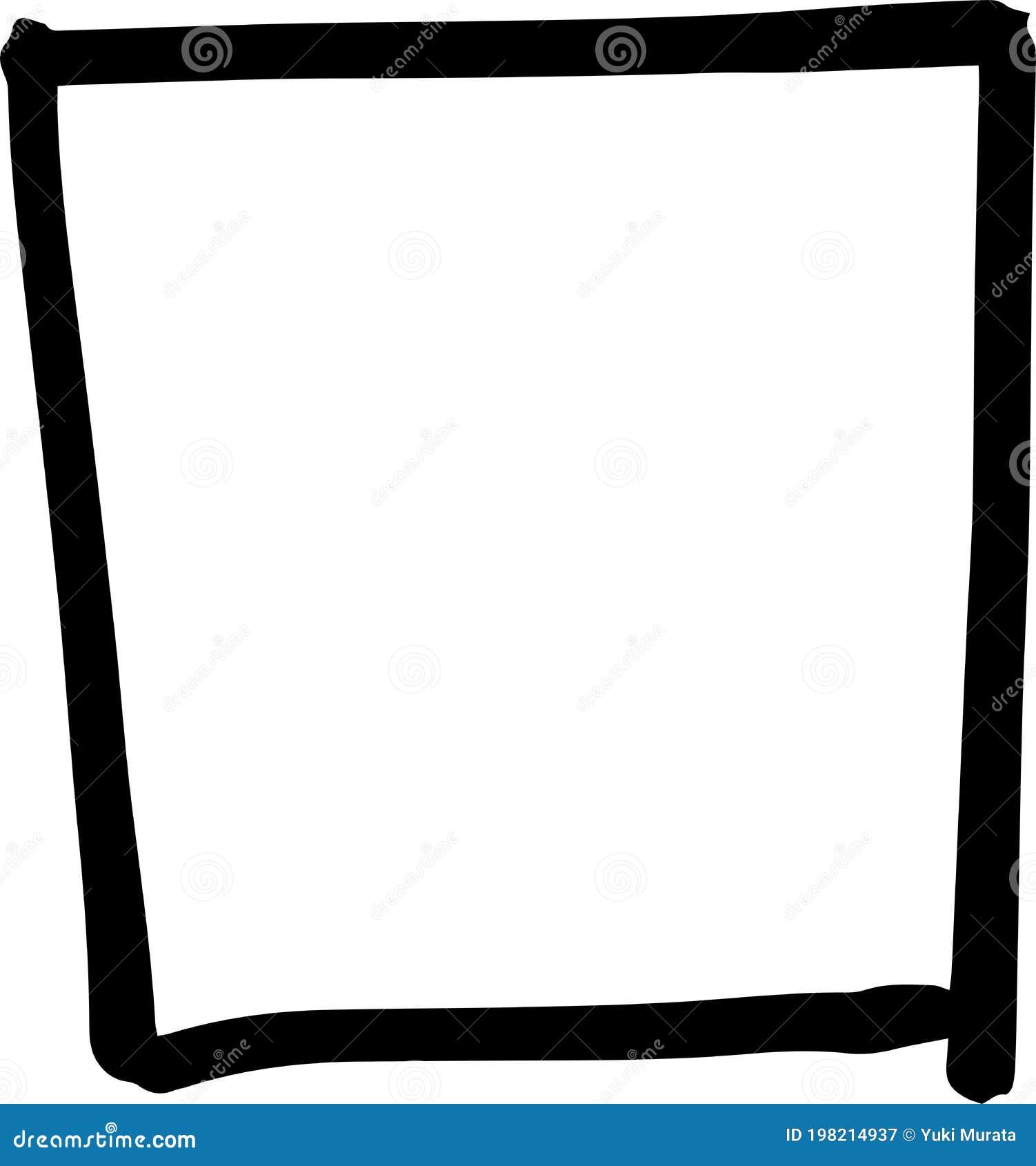 Black Hand-drawn rectangle stock vector. Illustration of square - 198214937