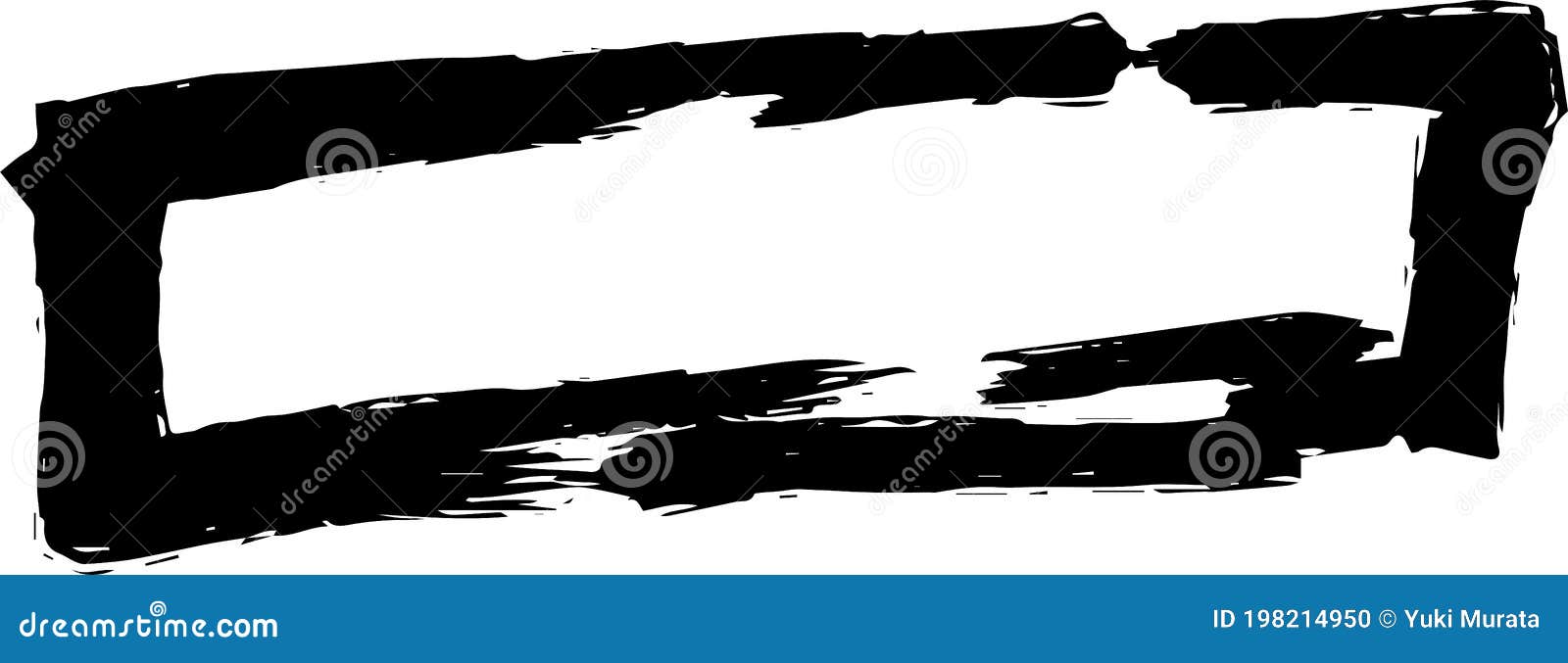 Black Hand-drawn Rectangular Frame Stock Vector - Illustration of space ...