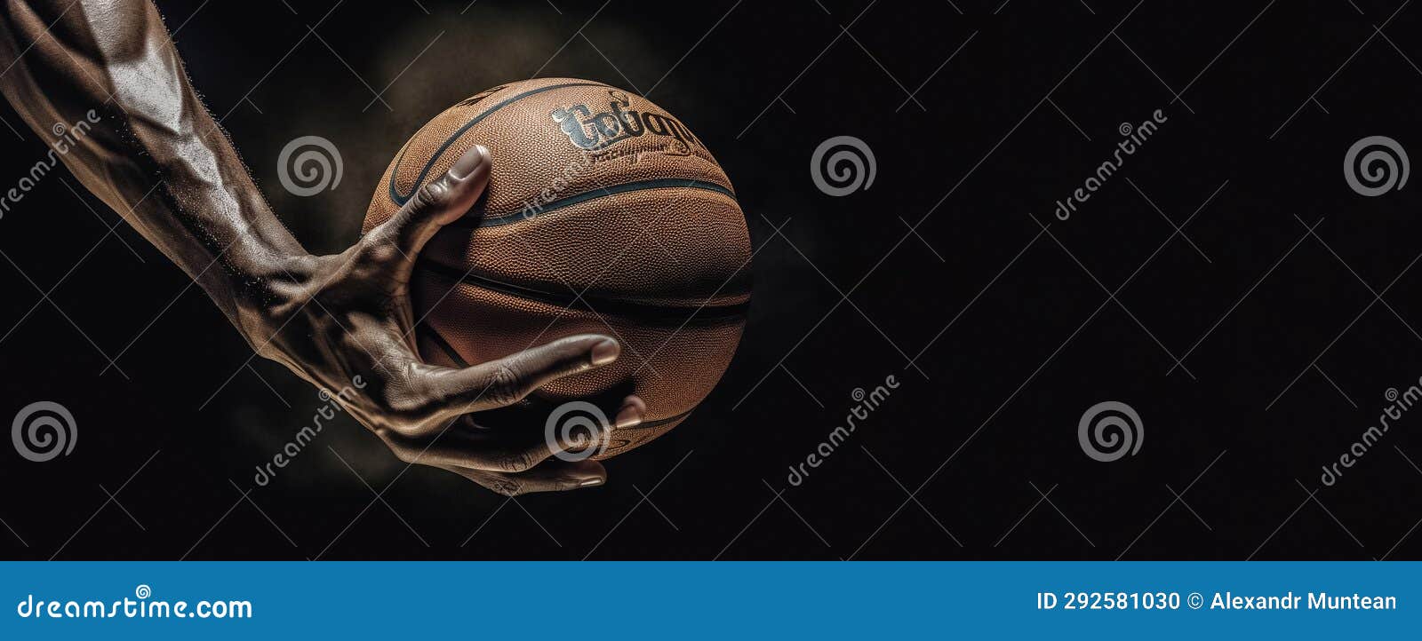 Black Hand Holding Basketball, Basketball Game Concept, Panoramic ...