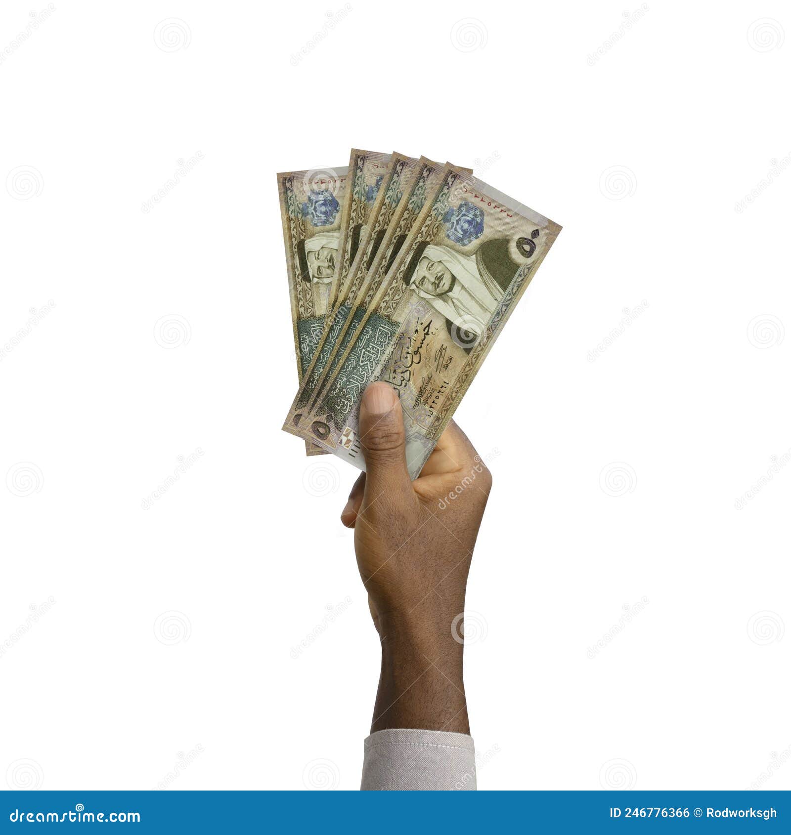 Black Hands Holding Money