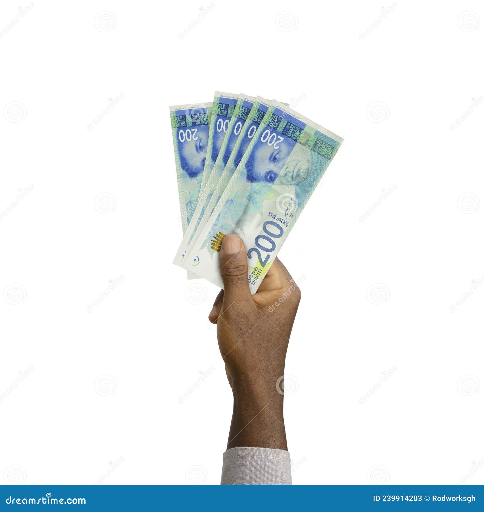 Black Hand Holding Israeli Shekel Notes Stock Image - Image of ghana ...