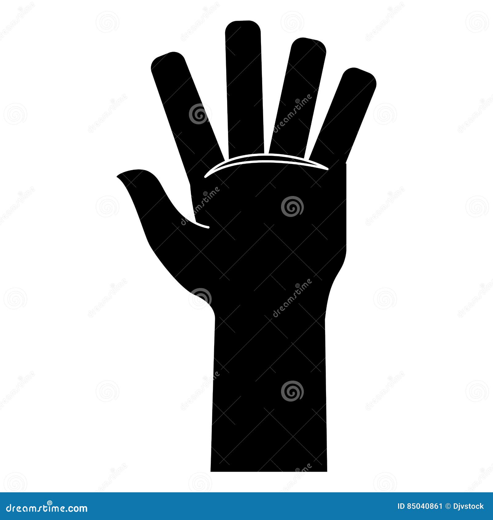 Black Hand Open Image Icon Design Stock Illustration - Illustration of ...