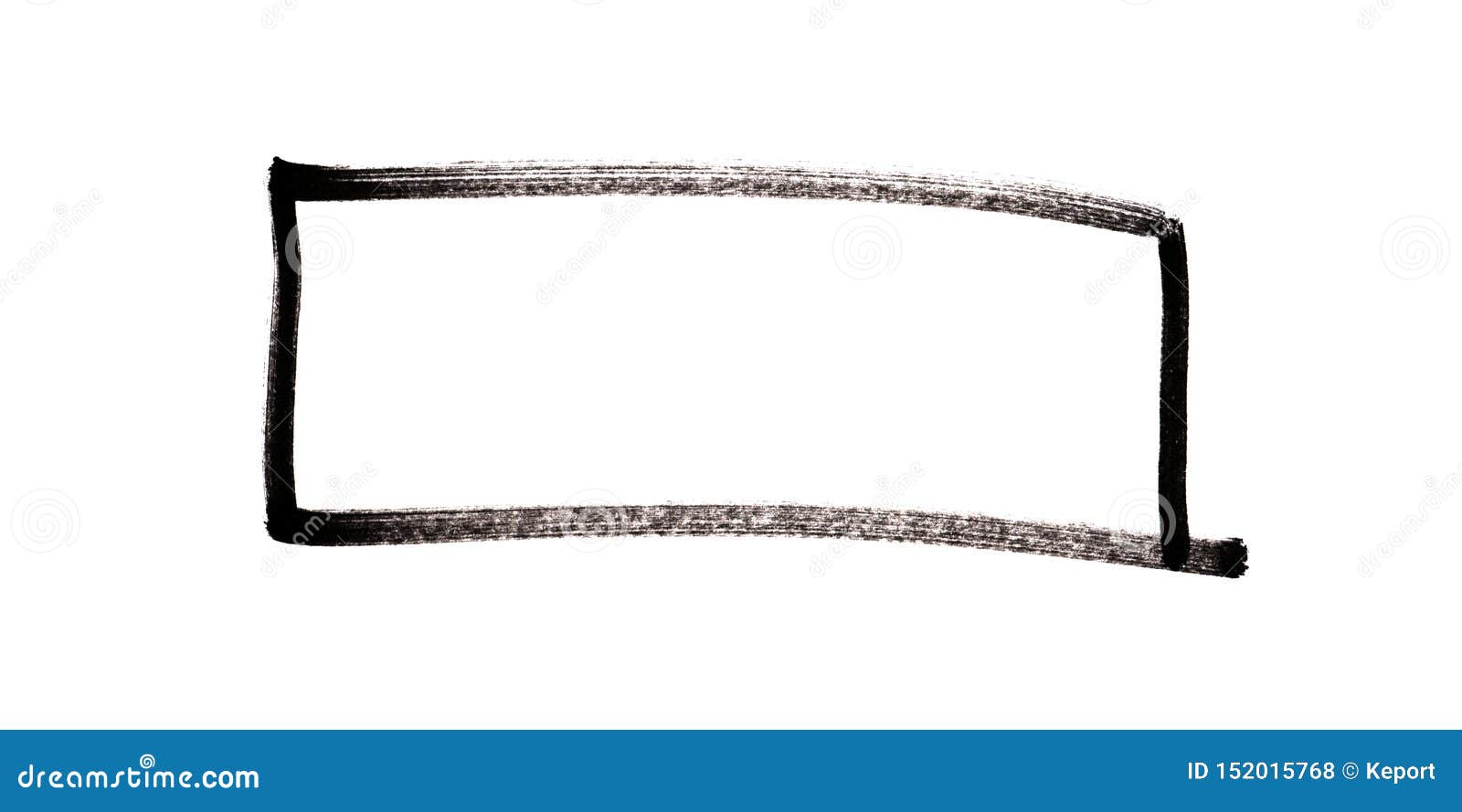 Black Hand Painted Pencil Rectangle or Frame Stock Illustration ...