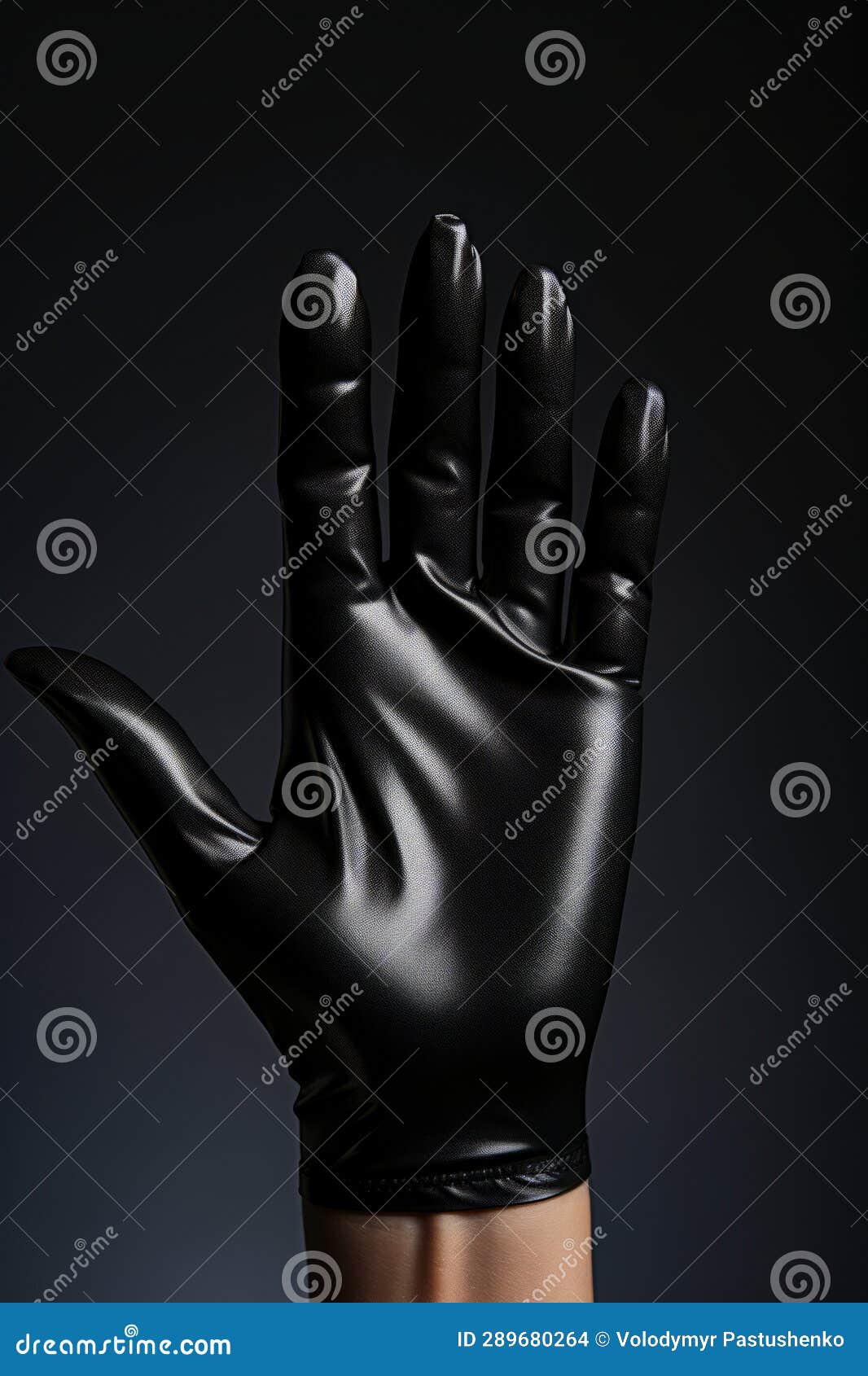 Black Hand with Ring on it S Middle Finger. Generative AI Stock Photo ...