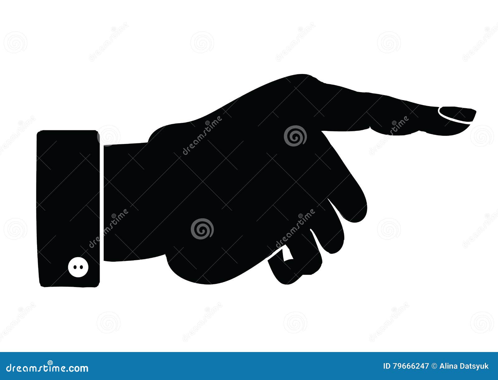 Pointing Hand Silhouette