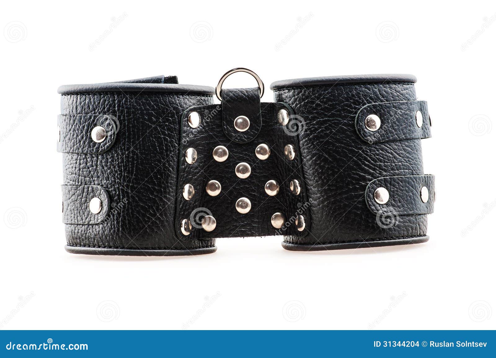 Black handcuffs stock photo. Image of isolated, fastener - 31344204