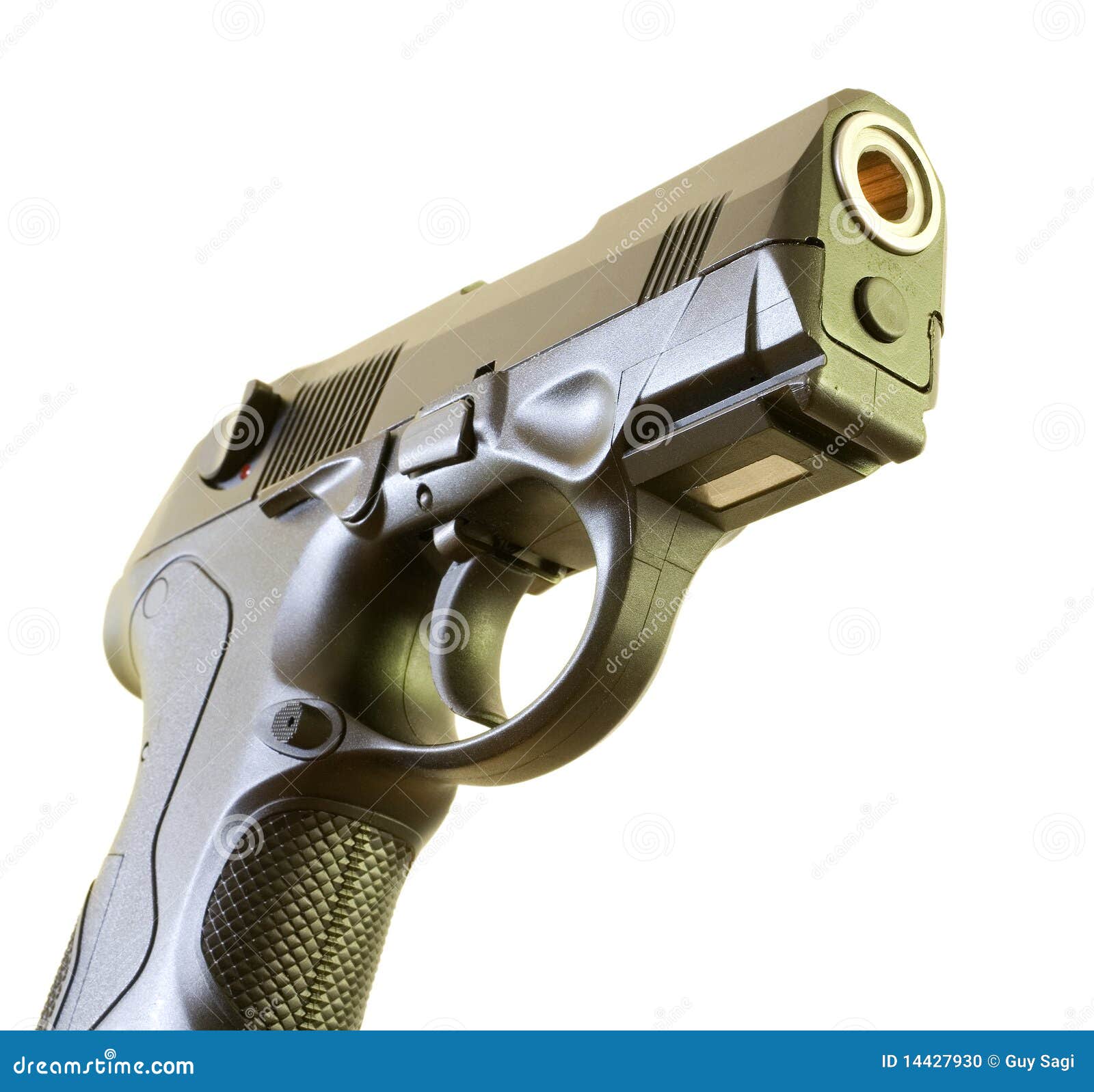 Black handgun stock photo. Image of pistol, isolated - 14427930