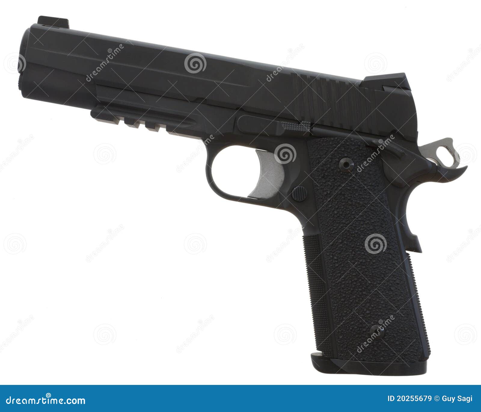 Black handgun stock image. Image of handgun, barrel, black - 20255679