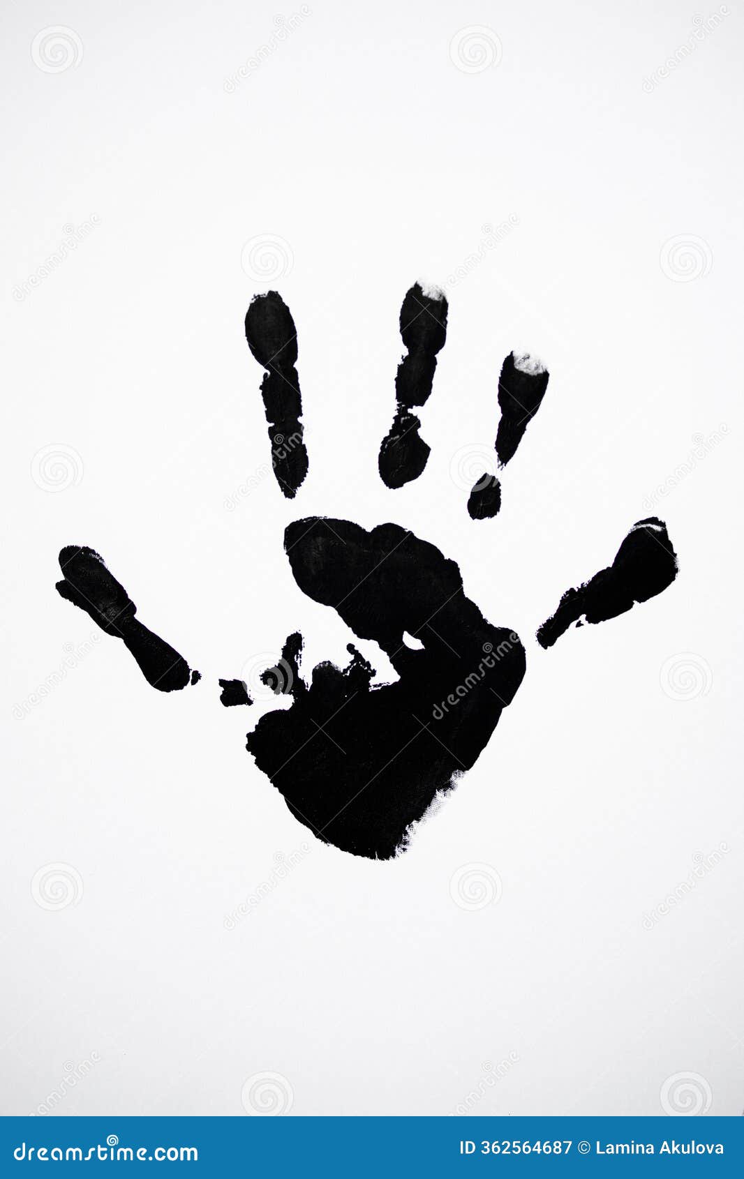 Black Handprint on White Background Stock Image - Image of background ...