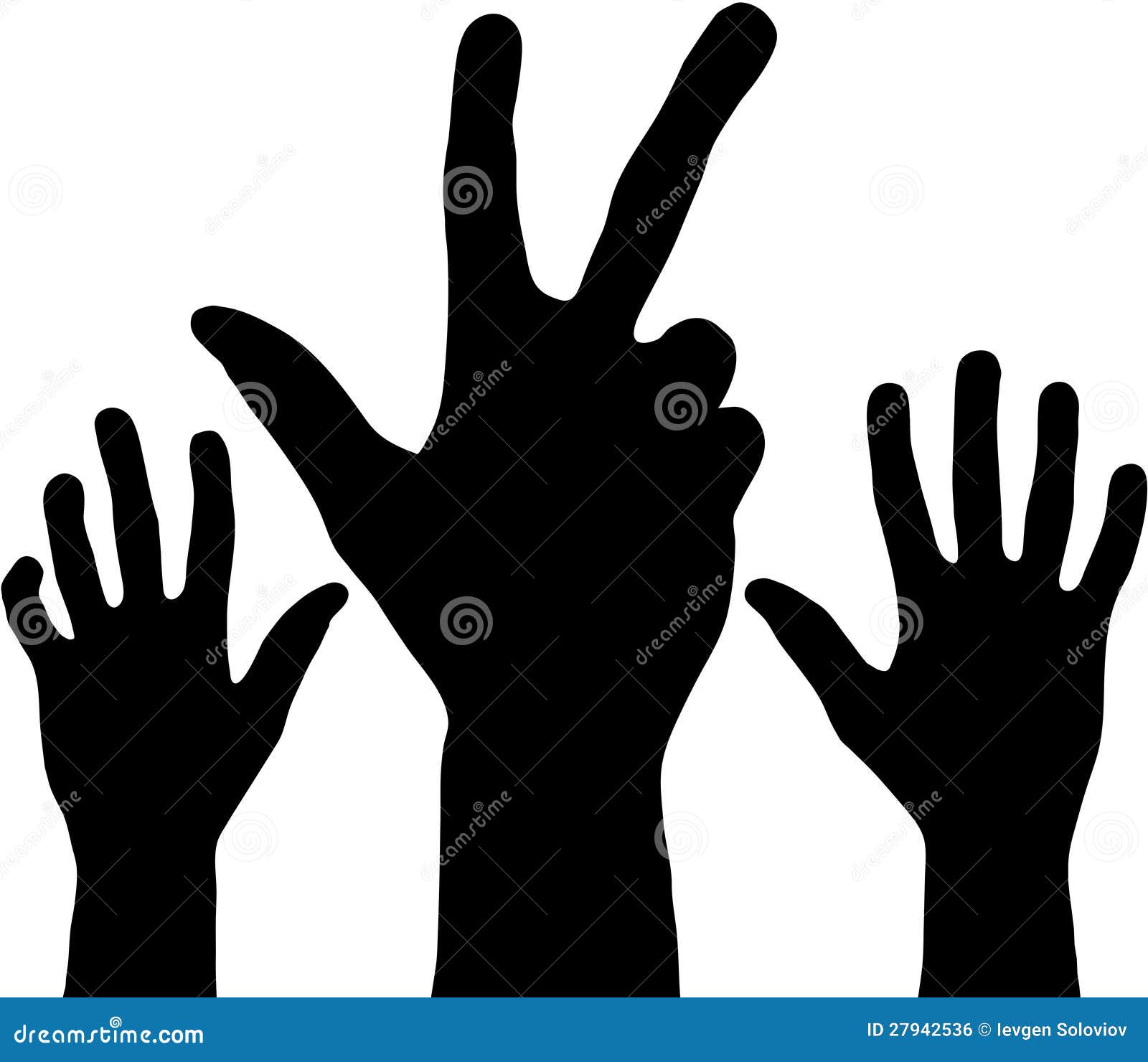 Black hands stock vector. Illustration of foreground - 27942536