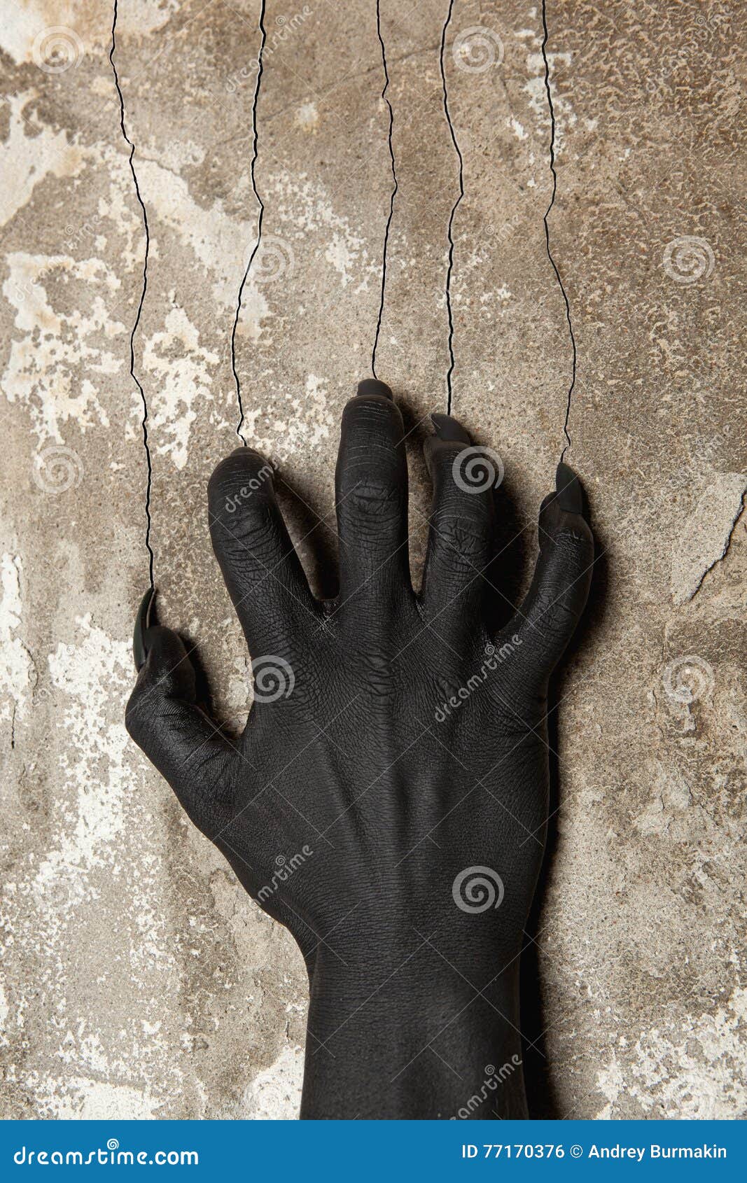 Black Hands of the Devil on Wall Background Stock Photo - Image of hand ...