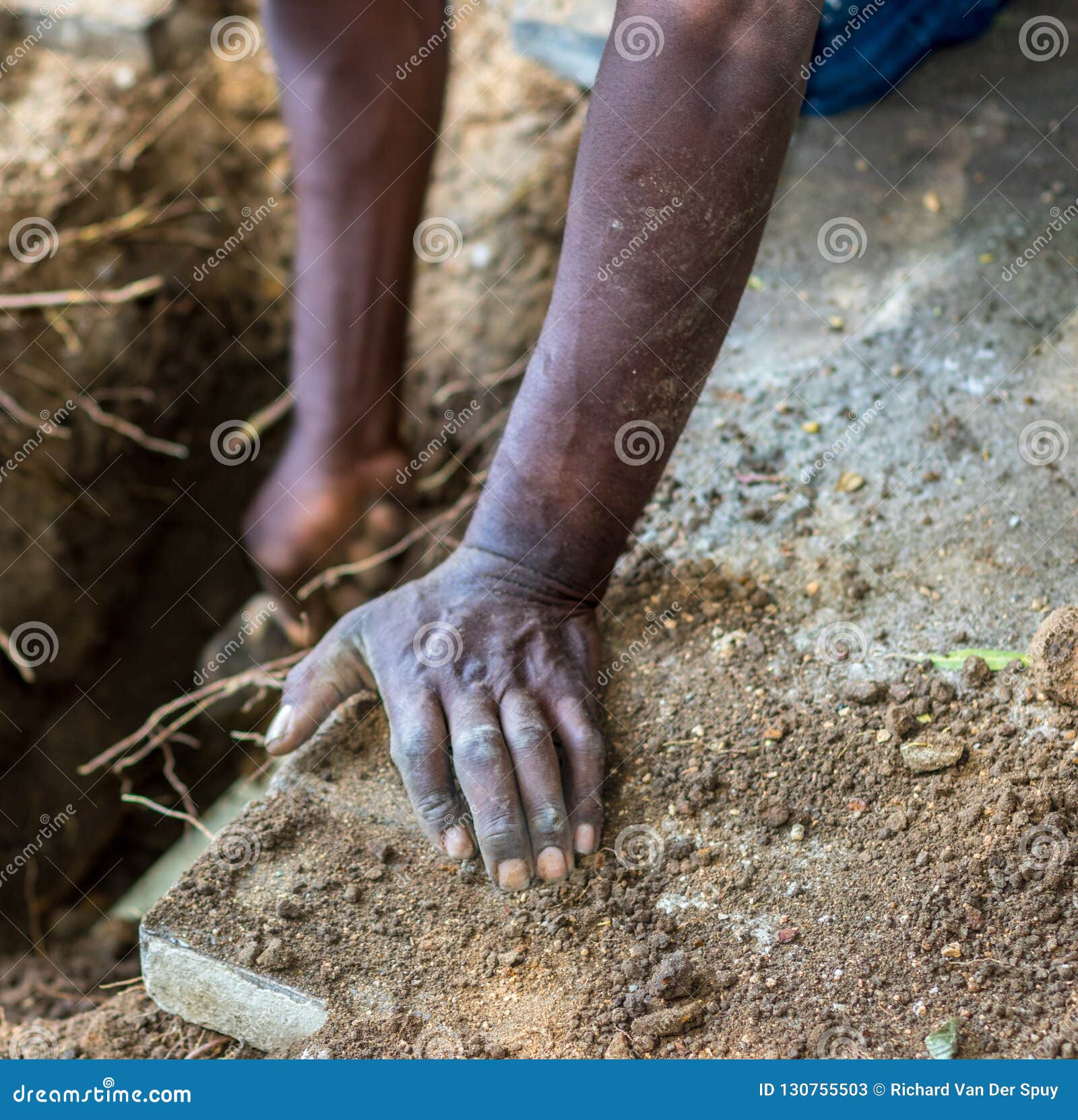 Black Hands Digging in the Soil Stock Image - Image of lifestyle, life ...