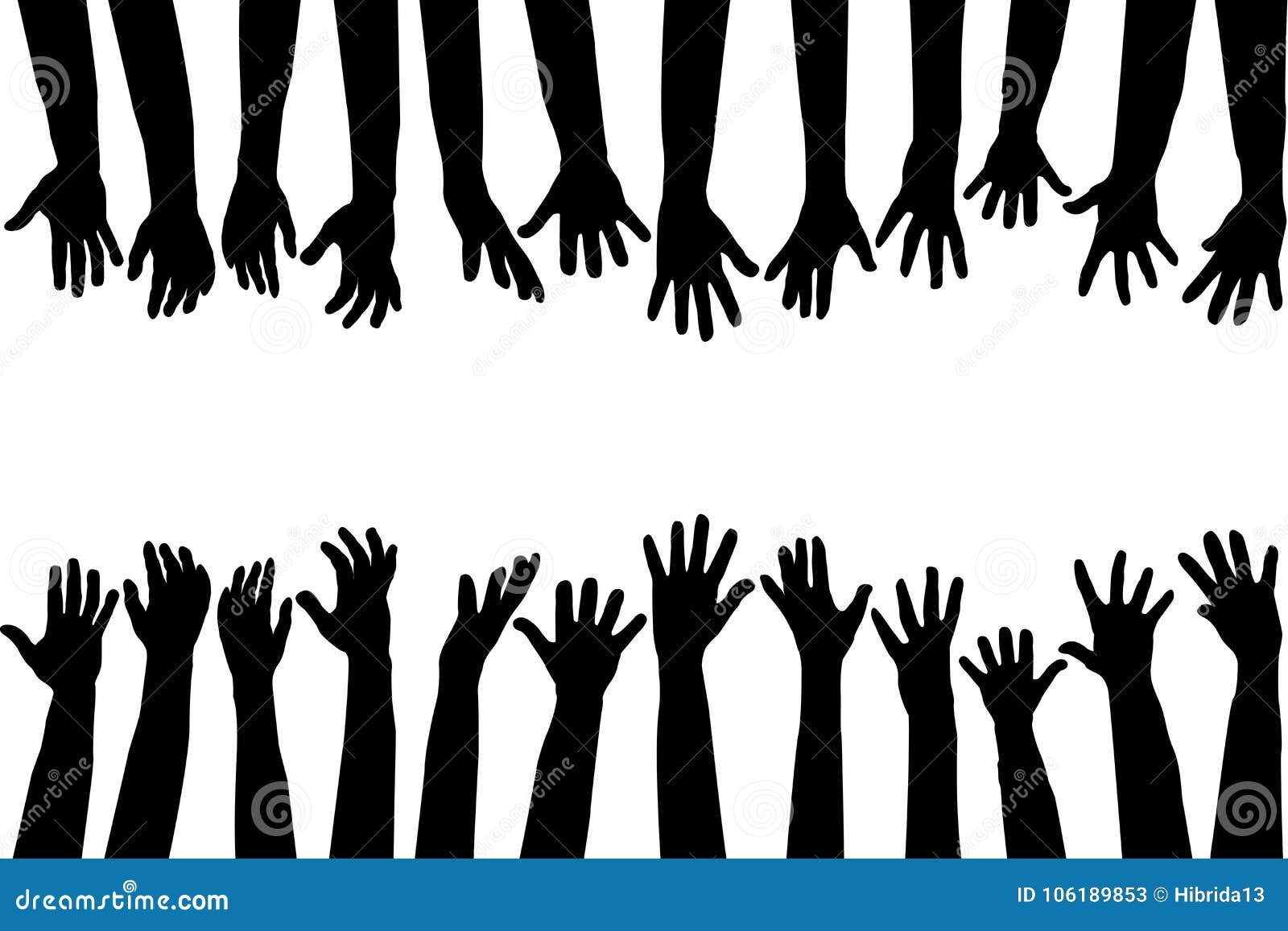 Black hands silhouettes stock vector. Illustration of silhouette ...