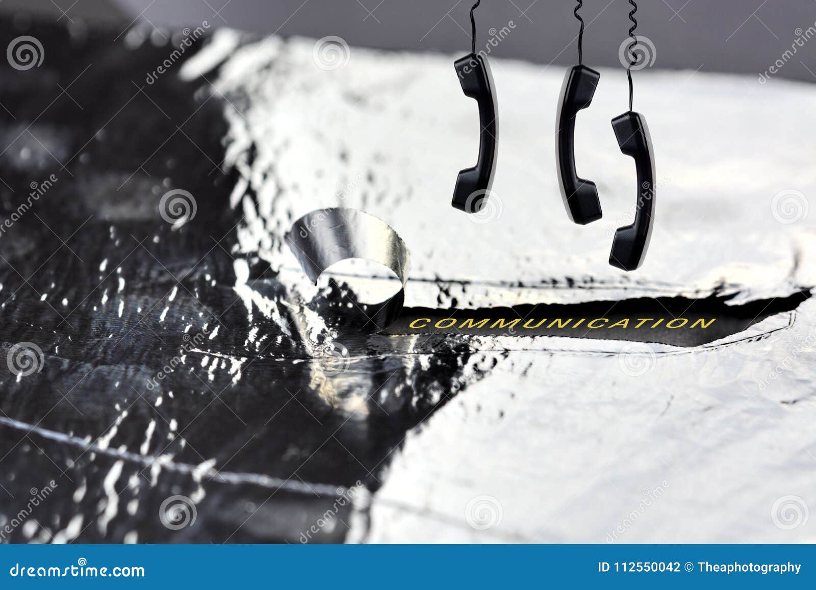 Black Handsets Communication Concept Stock Photo - Image of communicate ...