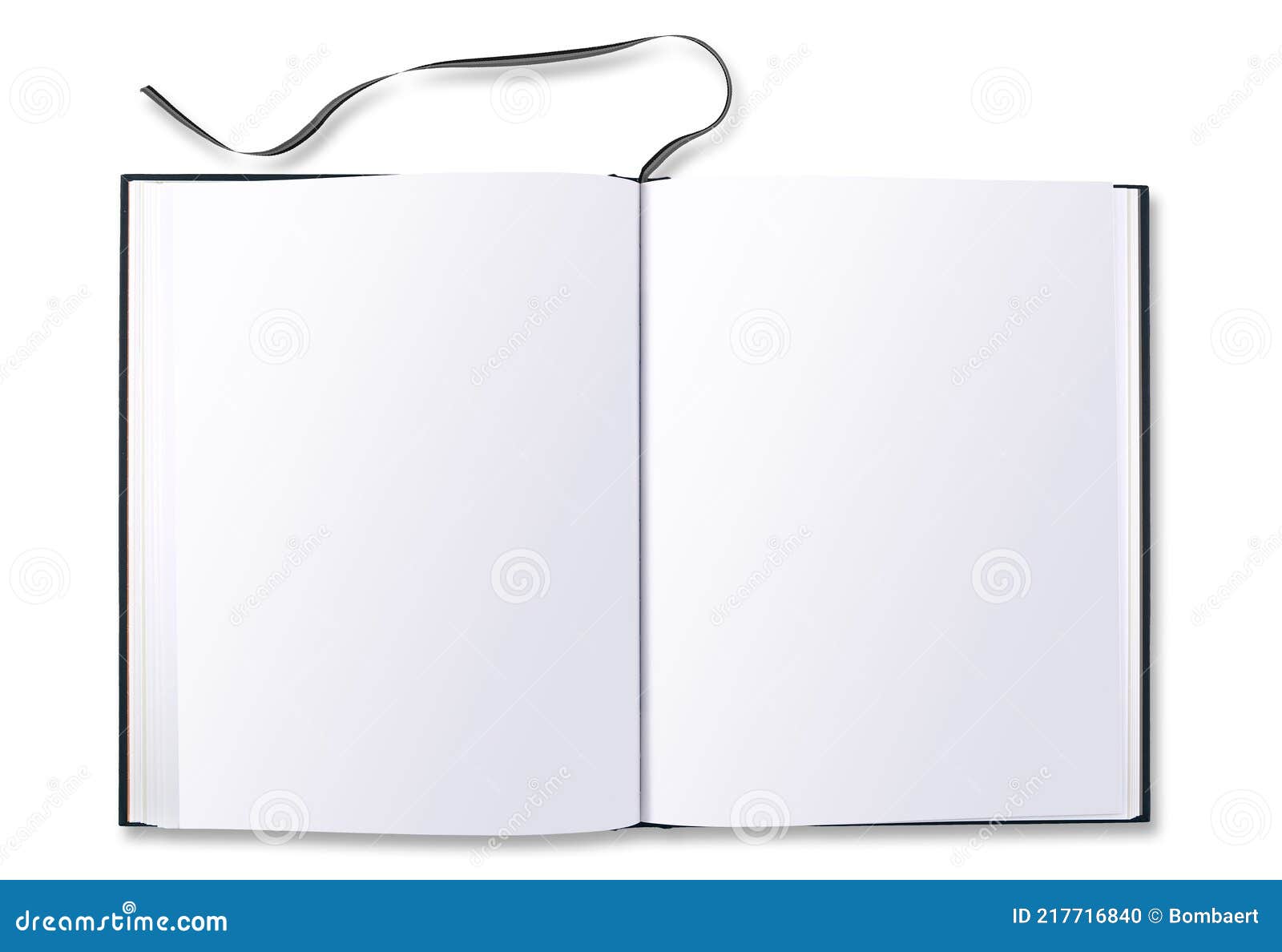 Black Hard Book Cover View from Above and Isolated Stock Photo - Image ...