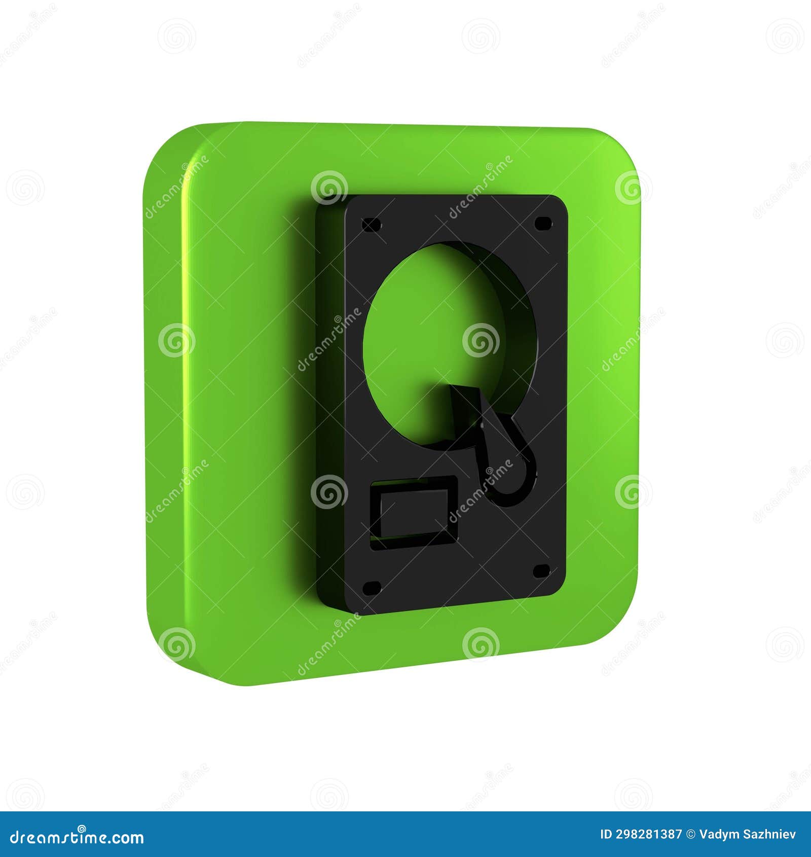 Black Hard Disk Drive HDD Icon Isolated on Transparent Background ...