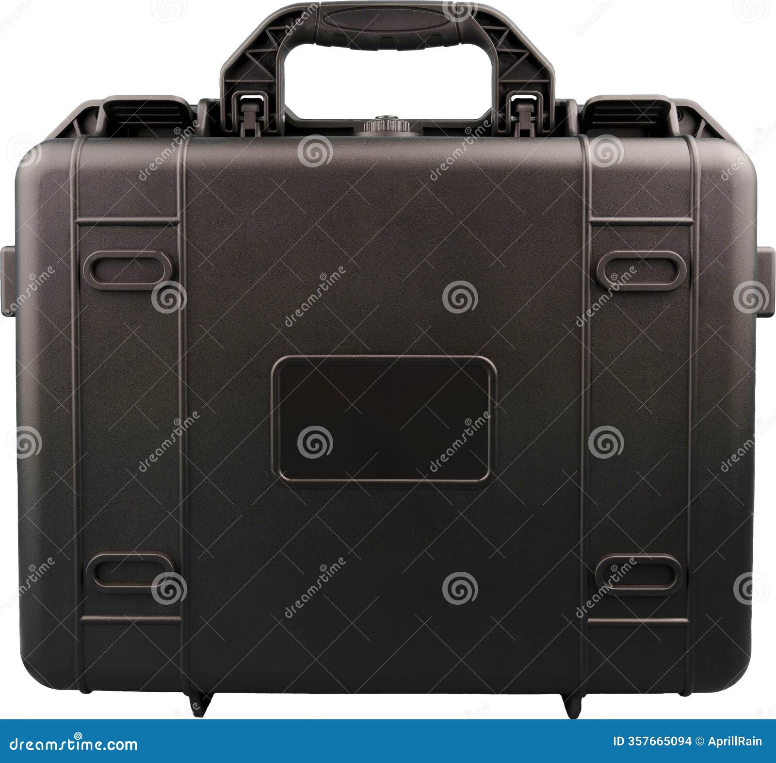 Black Hard Plastic Protective Case with Handle on Transparent ...