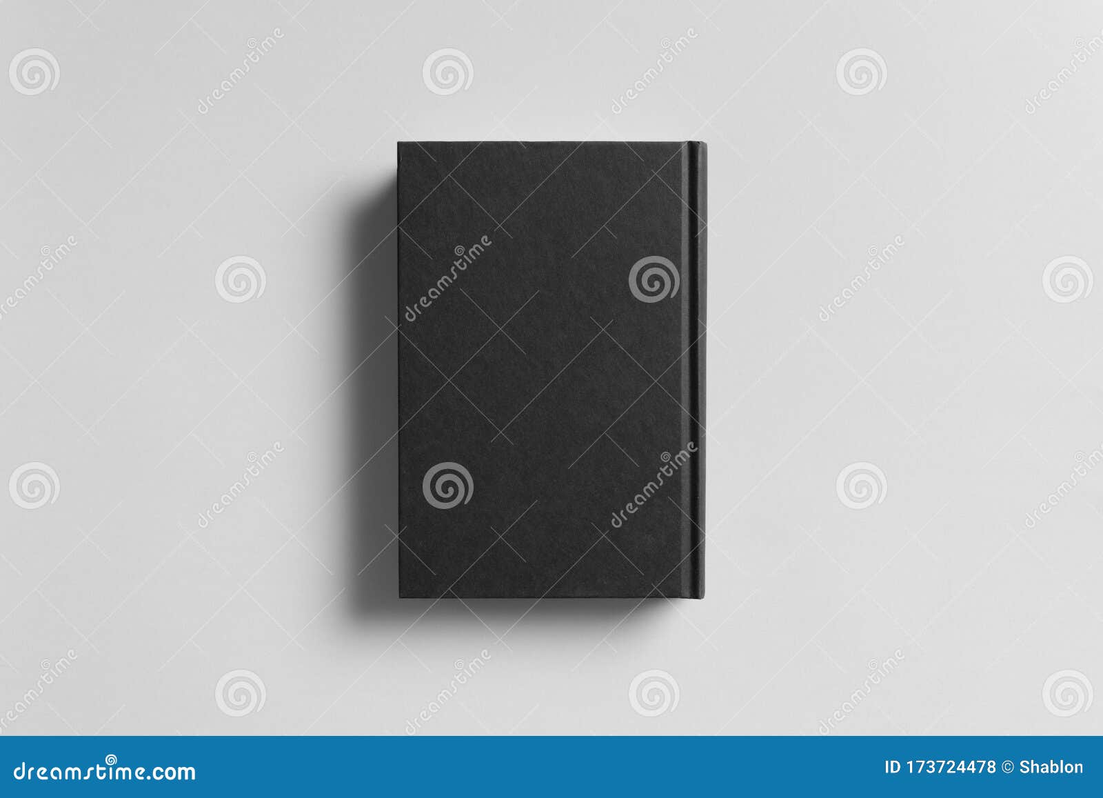 Black Hardcover Book Mock-Up - Backside Stock Photo - Image of backside ...