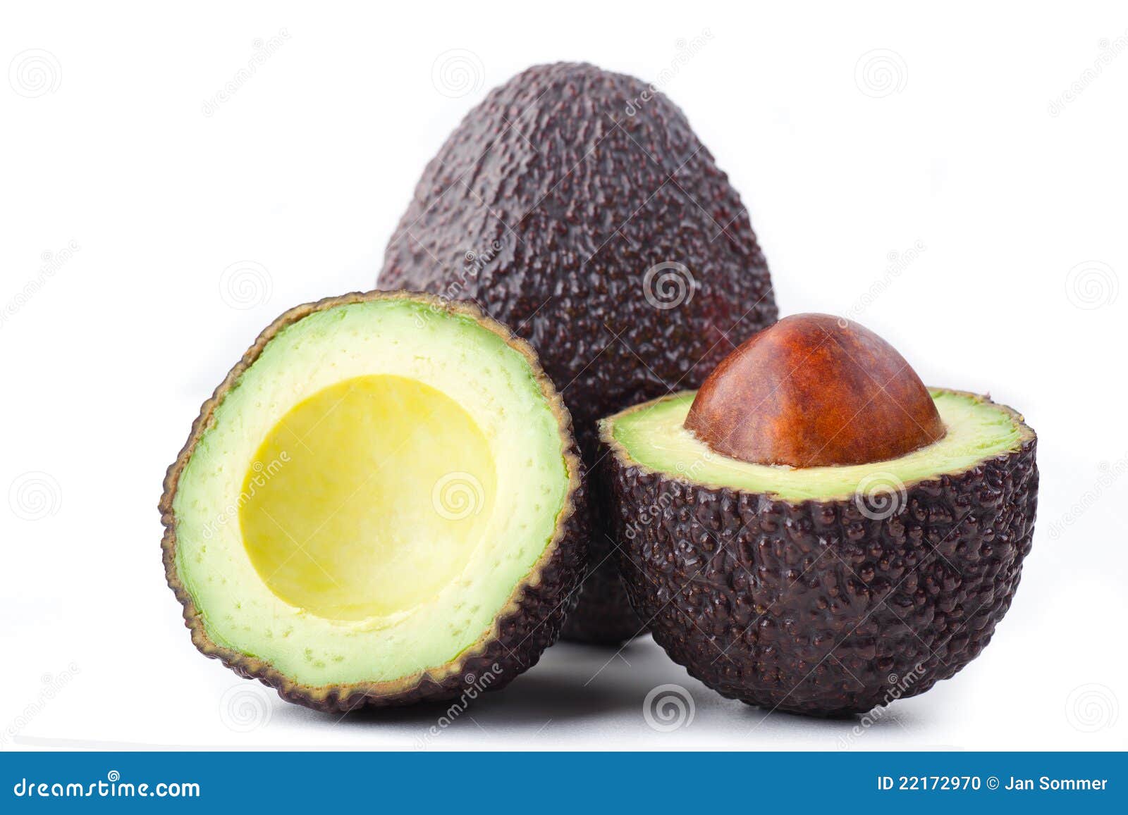 Black Hass Avocado in Pieces Stock Photo - Image of creamy, food: 22172970