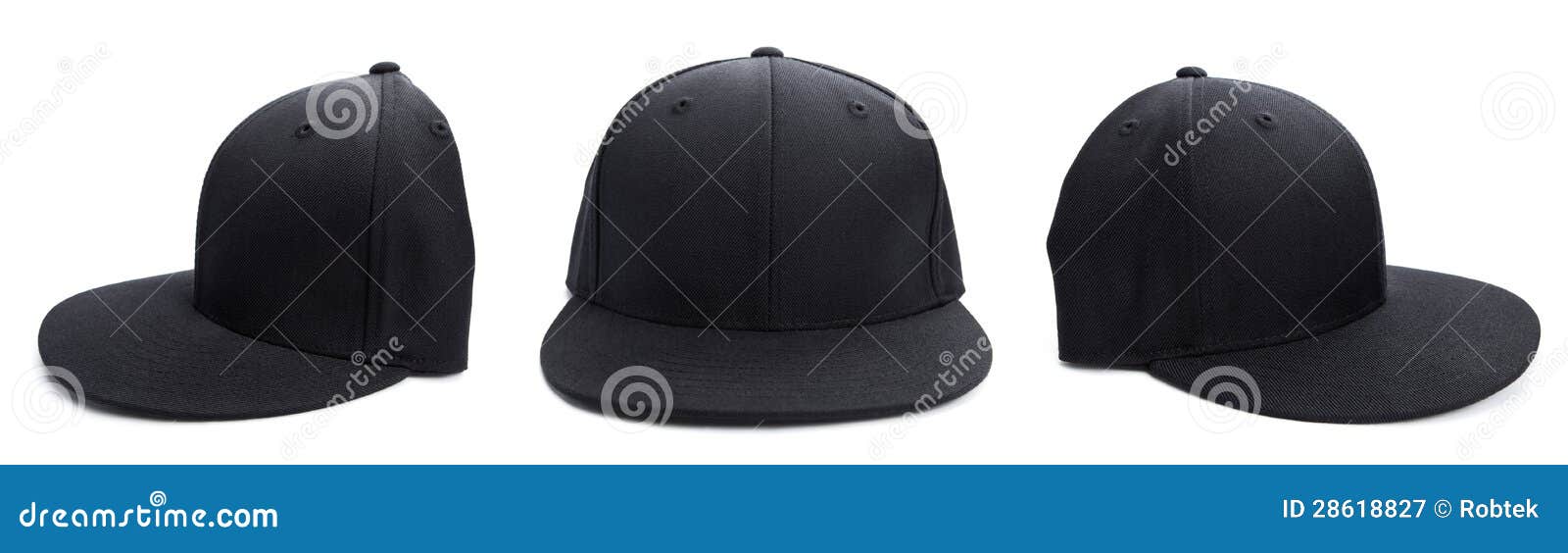 Black Hat at Different Angles Stock Image - Image of isolated, fitted ...