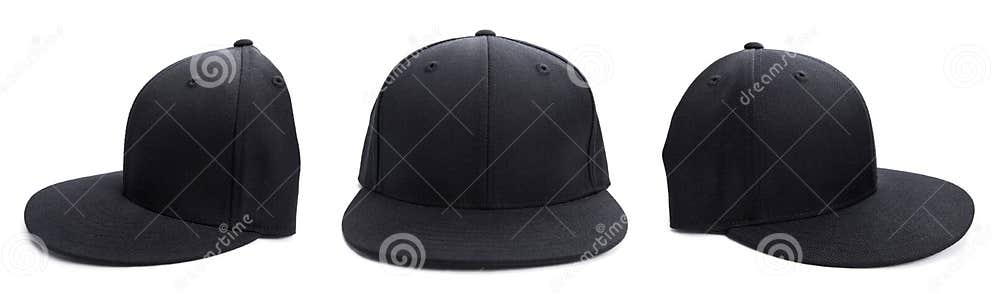 Black Hat at Different Angles Stock Image - Image of isolated, fitted ...