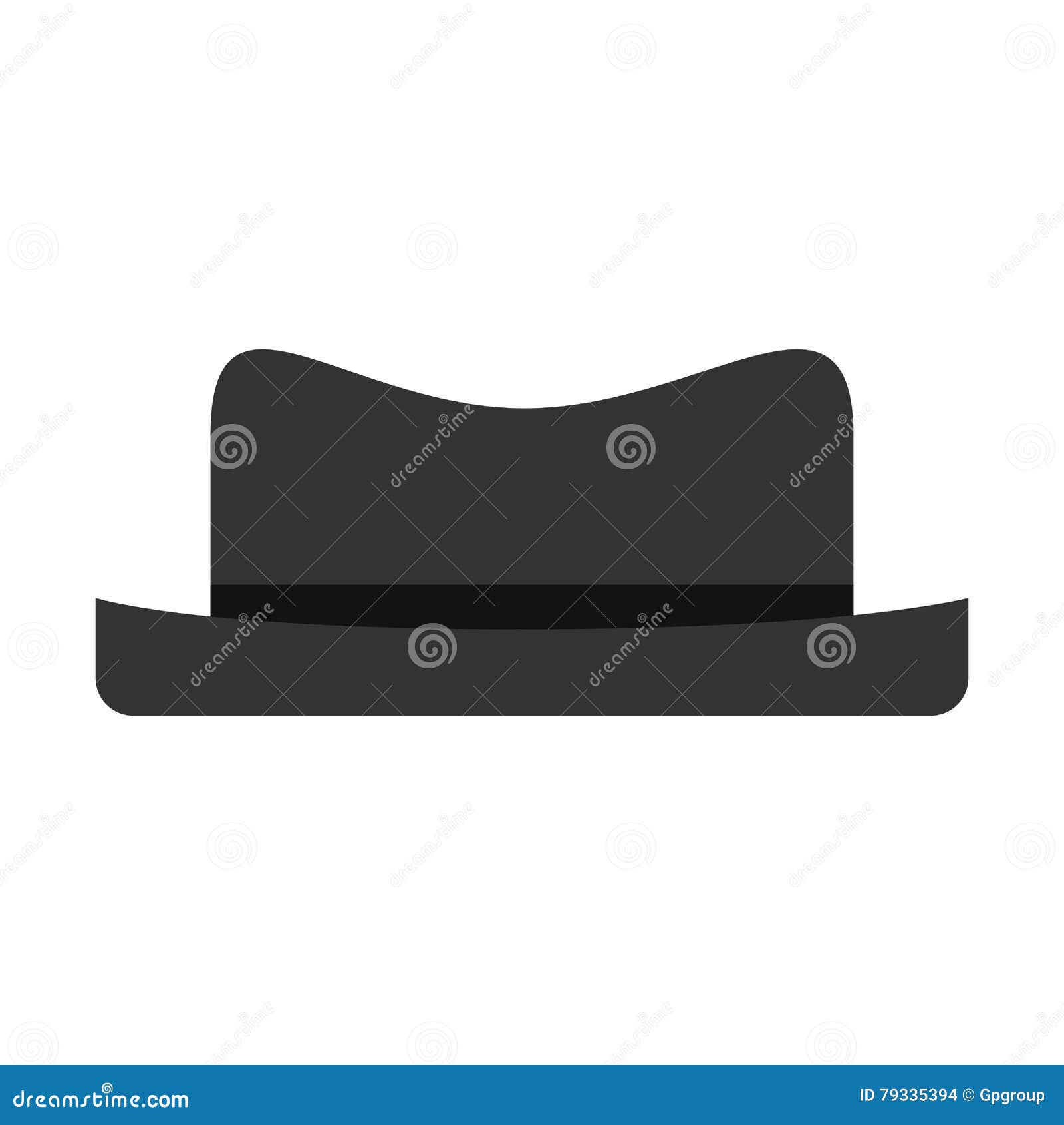 Black hat icon stock vector. Illustration of collection - 79335394