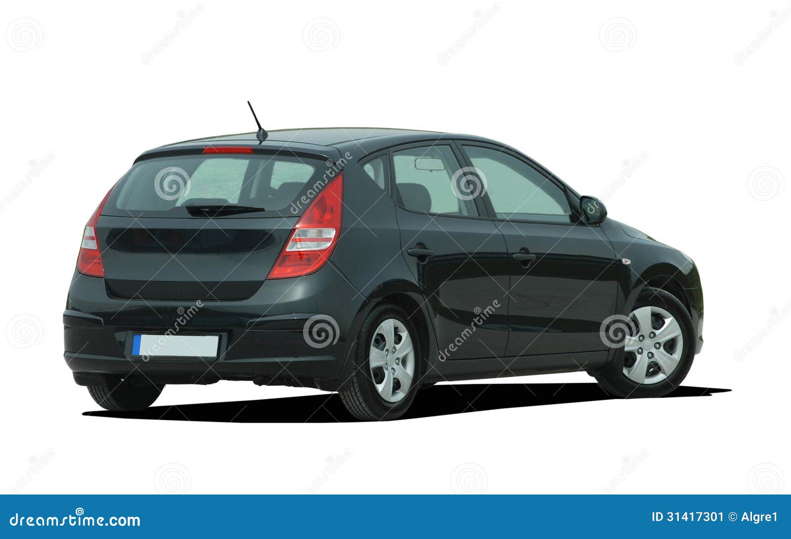 Black hatchback rear view stock image. Image of hatchback - 31417301