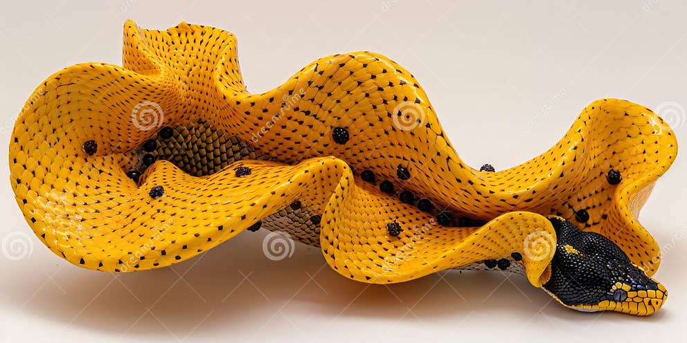 Black Headed Python Featuring a Striking Dark Head and Intricate Body ...