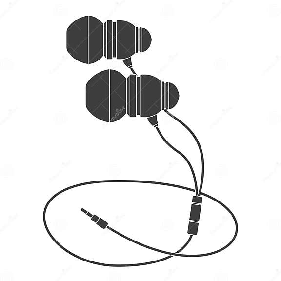 Black Headphones stock vector. Illustration of single - 39927693